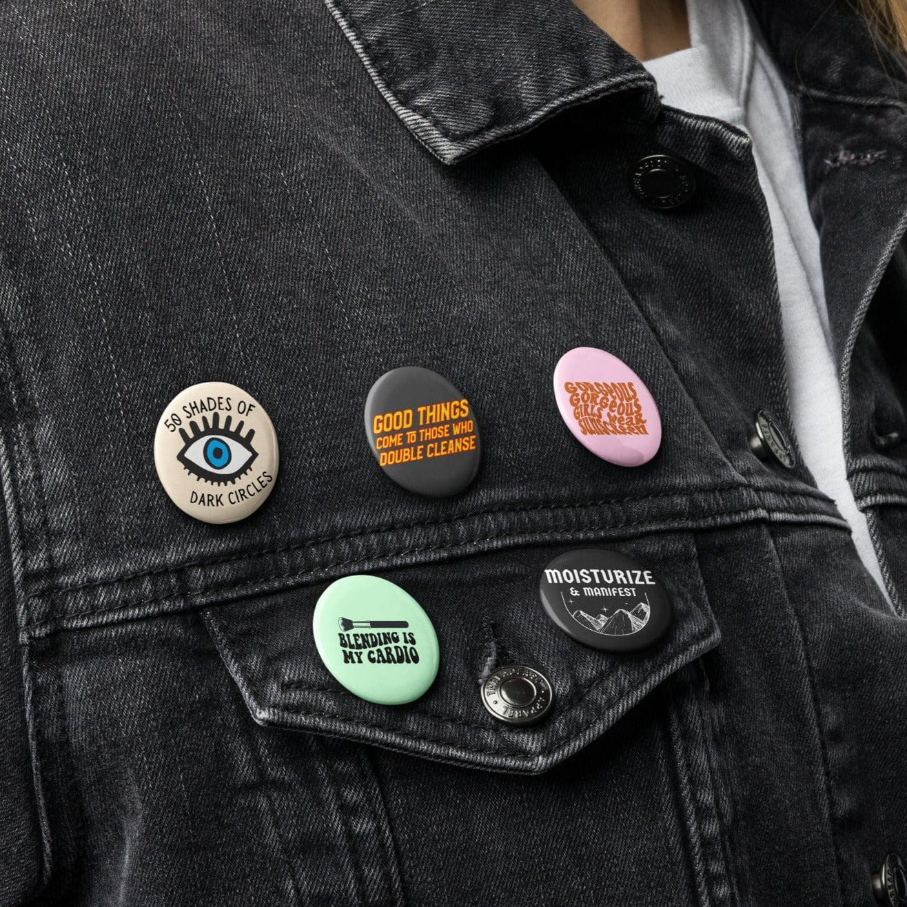 Assorted Pin Set | Esthetician Skincare Pins Uniform Gifts | ButFirstSkin