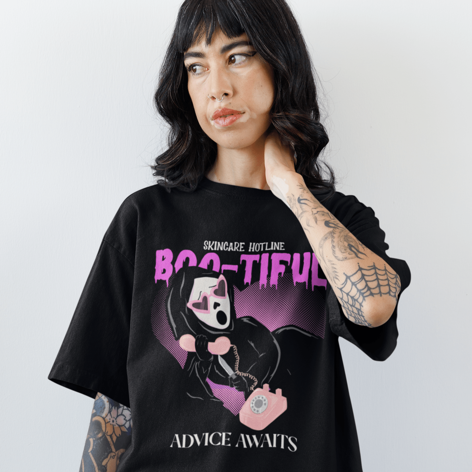 Skincare Hotline Boo-tiful Advice Awaits Halloween T-Shirt | ButFirstSkin