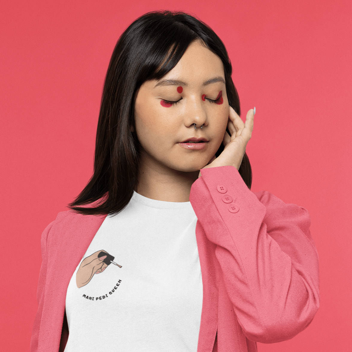 Mani Pedi Queen Nail Technician Beautician T-Shirt | ButFirstSkin