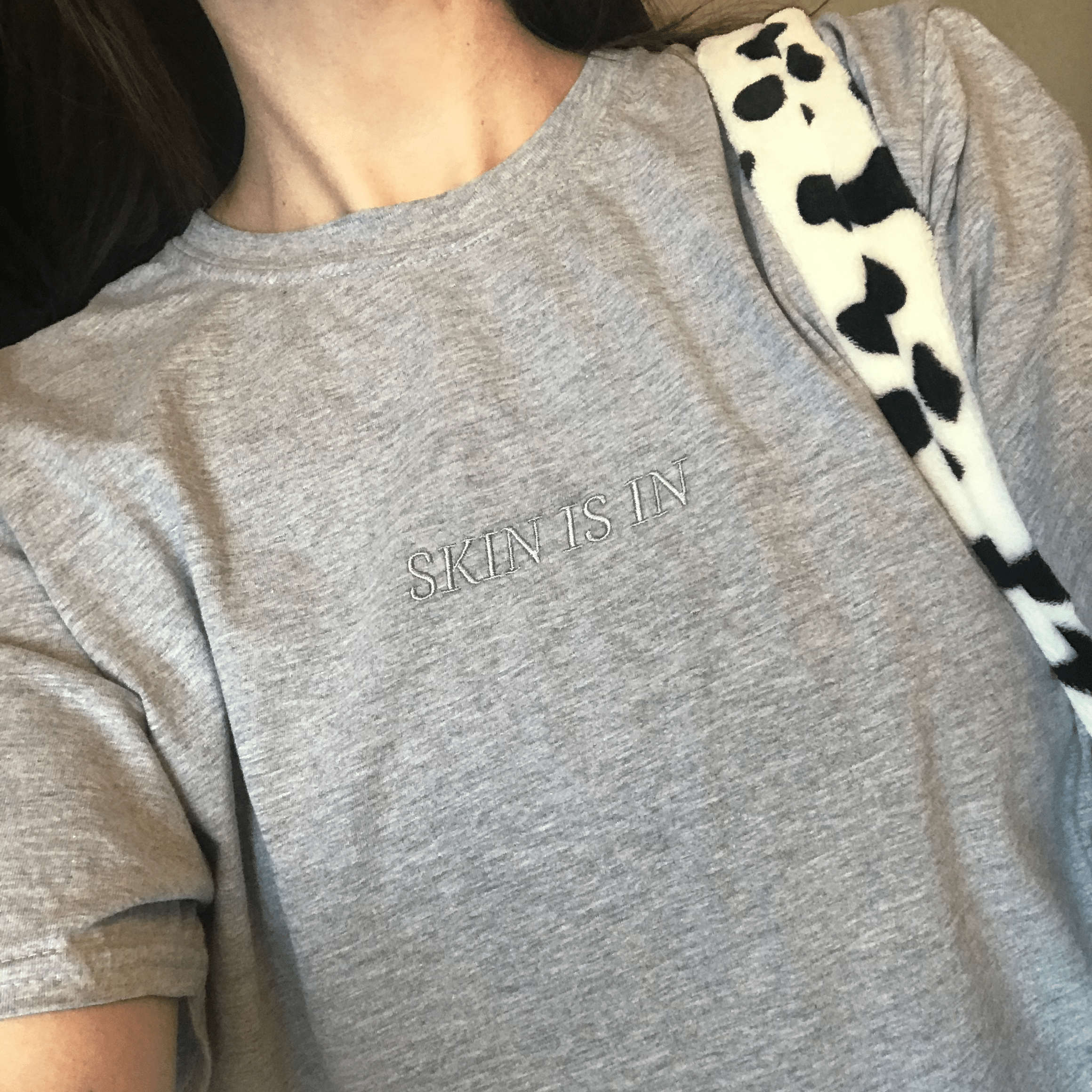 Skin Is In Skincare Aesthetician Embroidered T-Shirt | ButFirstSkin